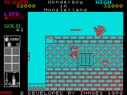 Screenshot of Wonder Boy in Monster Land (ZX Spectrum, 1987) - MobyGames