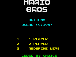 Screenshot of Mario Bros. (ZX Spectrum, 1983) - MobyGames