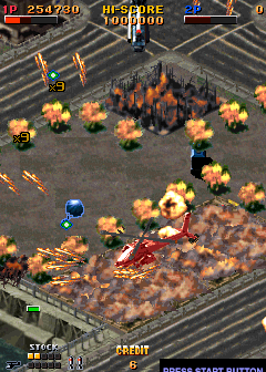 Screenshot of Twin Eagle II: The Rescue Mission (Arcade, 1994) - MobyGames