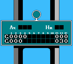 Screenshot of Bases Loaded 3 (NES, 1990) - MobyGames