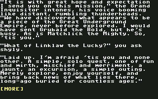 Screenshot of Zork: The Undiscovered Underground (Commodore 64, 1997 ...