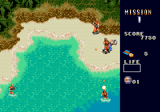 Screenshot of Mercs (Genesis, 1990) - MobyGames