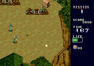 Screenshot of Mercs (Genesis, 1990) - MobyGames