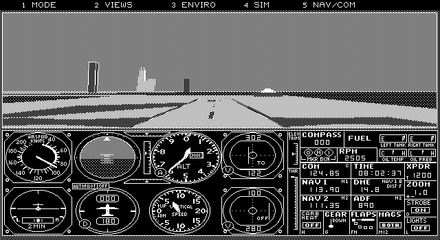 Screenshot of Microsoft Flight Simulator (v3.0) (DOS, 1988) - MobyGames