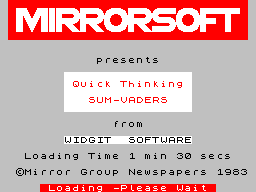 Screenshot of Quick Thinking! (ZX Spectrum, 1983) - MobyGames