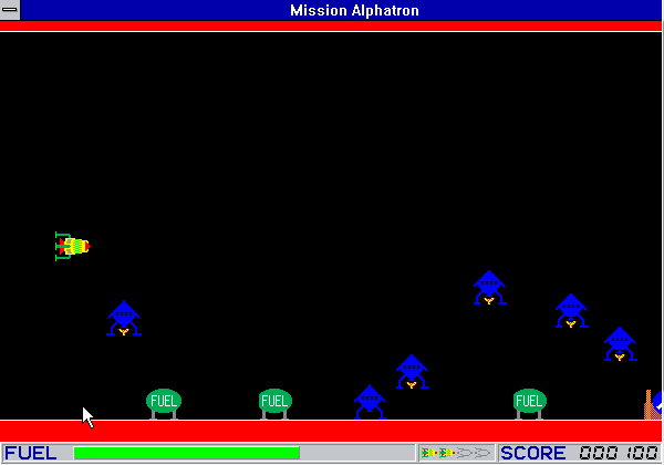 Screenshot of Mission Alphatron (Windows 3.x, 1984) - MobyGames