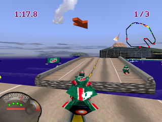 Screenshot of Jet Moto (PlayStation, 1996) - MobyGames