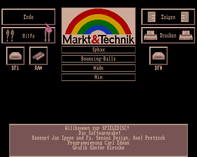 Screenshot of Amiga Spiele Disc 3 (Amiga, 1992) - MobyGames