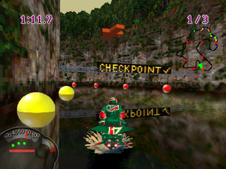 Screenshot of Jet Moto (PlayStation, 1996) - MobyGames