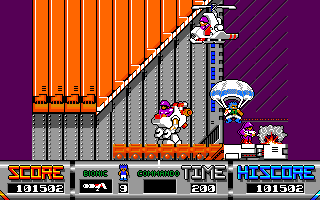 Screenshot of Bionic Commando (Amiga, 1987) - MobyGames