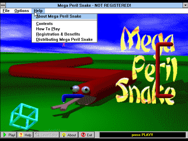 Screenshot of Mega Peril Snake (Windows 3.x, 1996) - MobyGames