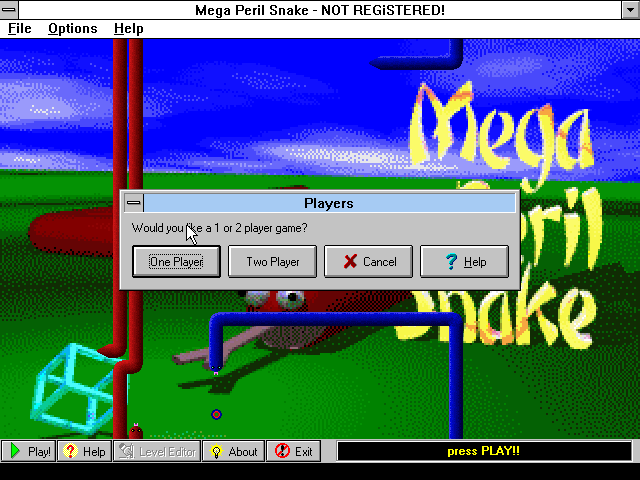 Screenshot of Mega Peril Snake (Windows 3.x, 1996) - MobyGames