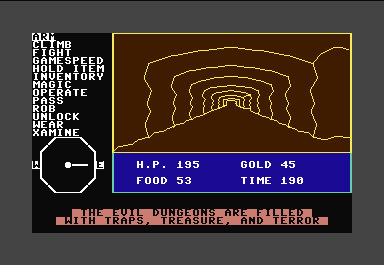 Screenshot of Questron (Commodore 64, 1984) - MobyGames
