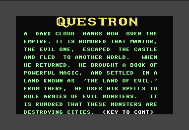 Screenshot of Questron (Commodore 64, 1984) - MobyGames