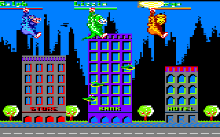 Screenshot of Rampage (Amstrad CPC, 1986) - MobyGames