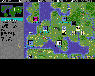 Screenshot of Sid Meier's Civilization (Amiga, 1991) - MobyGames