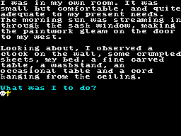 Screenshot of Jack the Ripper (ZX Spectrum, 1987) - MobyGames