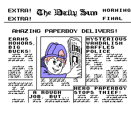 Screenshot of Paperboy (NES, 1985) - MobyGames