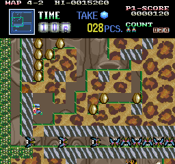 Screenshot of Boulder Dash (Arcade, 1990) - MobyGames