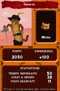 Screenshot of DreamWorks Puss in Boots (Nintendo DS, 2011) - MobyGames