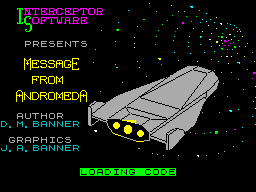 Screenshot of Message from Andromeda (ZX Spectrum, 1984) - MobyGames