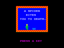 Screenshot of Vampire Killer (ZX Spectrum, 1984) - MobyGames