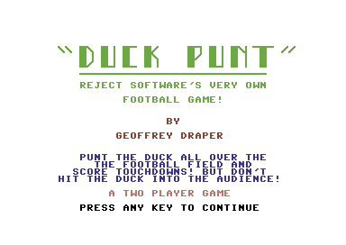 Duck Punt (1990) - MobyGames