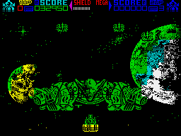 Screenshot of Mega Phoenix (ZX Spectrum, 1991) - MobyGames