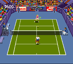Screenshot of Andre Agassi Tennis (SNES, 1992) - MobyGames