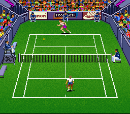 Screenshot of Andre Agassi Tennis (SNES, 1992) - MobyGames
