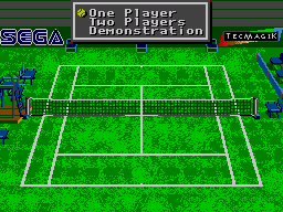 Screenshot of Andre Agassi Tennis (SEGA Master System, 1992) - MobyGames