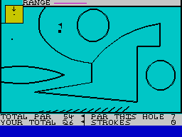 Screenshot of Crazy Golf (ZX Spectrum, 1983) - MobyGames