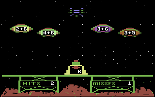 Screenshot of Alien Addition (Commodore 64, 1982) - MobyGames