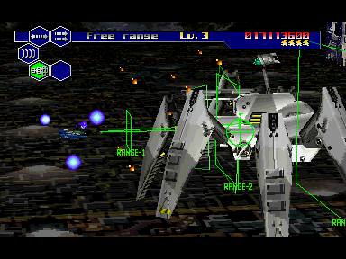 Screenshot of Thunder Force V: Perfect System (PlayStation, 1997) - MobyGames