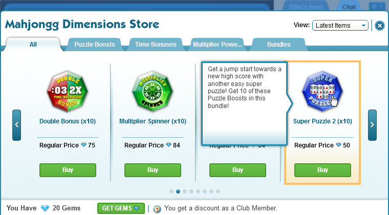 Screenshot of Mahjongg Dimensions (Browser, 2011) - MobyGames