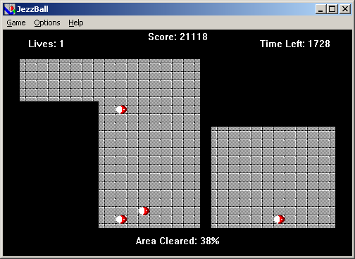 Screenshot of JezzBall (Windows 3.x, 1992) - MobyGames