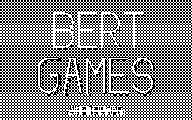 Bert Games (1993) - MobyGames