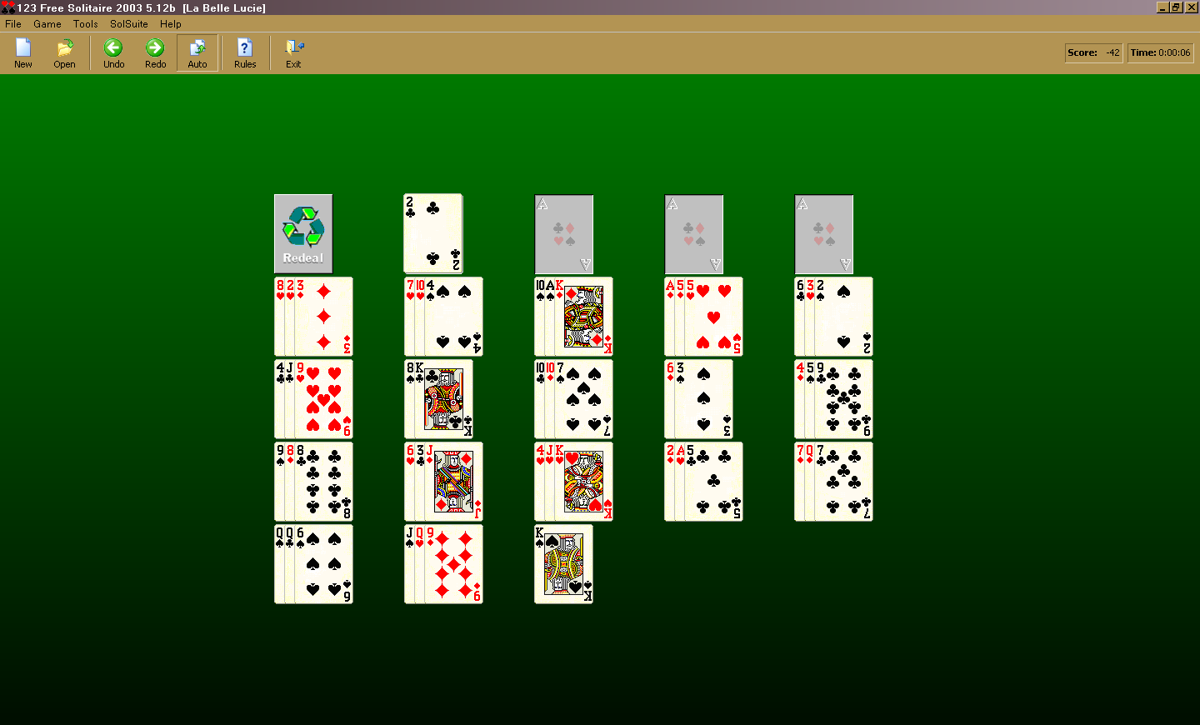 Screenshot of 123 Free Solitaire (Windows, 1999) - MobyGames