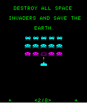 Screenshot of Space Invaders (J2ME, 1978) - MobyGames