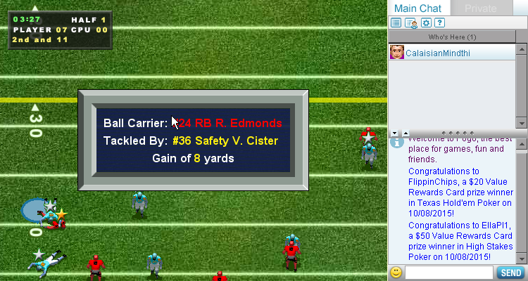Screenshot of All-Star Football (Browser, 2003) - MobyGames