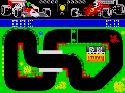 Screenshot of Grand Prix Simulator (ZX Spectrum, 1987) - MobyGames