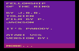Screenshot of The Lord of the Rings: The Fellowship of the Ring (Atari ...