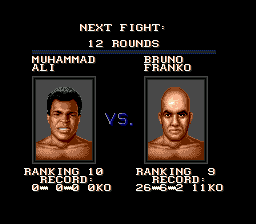 Screenshot of Muhammad Ali Heavyweight Boxing (Genesis, 1992) - MobyGames