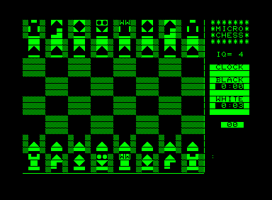 Screenshot of Microchess (Commodore PET/CBM, 1976) - MobyGames