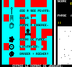 Screenshot of Driver (Oric, 1984) - MobyGames