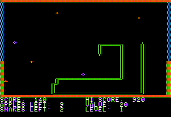 Screenshot of Snake Byte (Apple II, 1982) - MobyGames