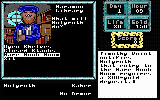 Screenshot of The Keys to Maramon (DOS, 1990) - MobyGames