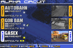 Screenshot of Racing Gears Advance (Game Boy Advance, 2005) - MobyGames