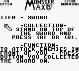 Screenshot of Monster Max (Game Boy, 1994) - MobyGames