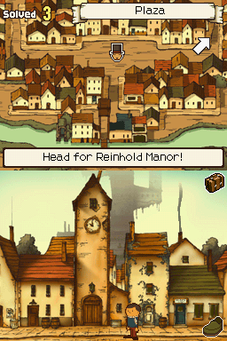 Screenshot of Professor Layton and the Curious Village (Nintendo DS ...
